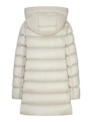 Moncler Suyenne Midi Hooded Down Coat - Cream