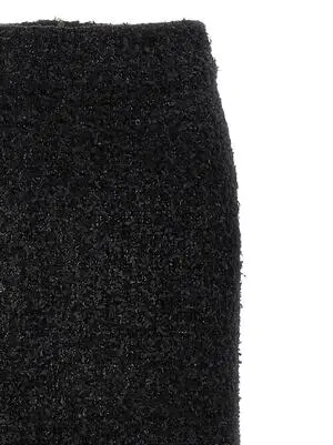 Balenciaga Tweed Midi Skirt - Black