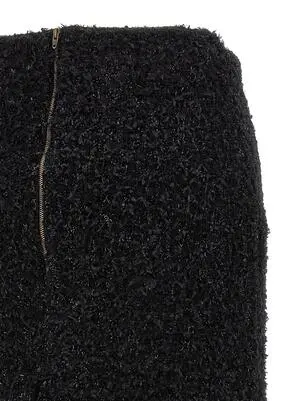 Balenciaga Tweed Midi Skirt - Black