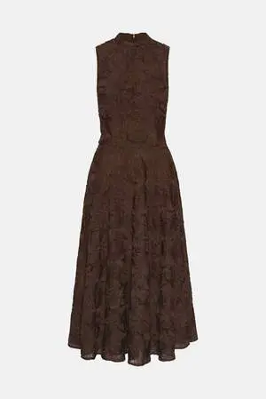 ROTATE BY BIRGER CHRISTENSEN Flower Mesh Flared Dress - Multicolor