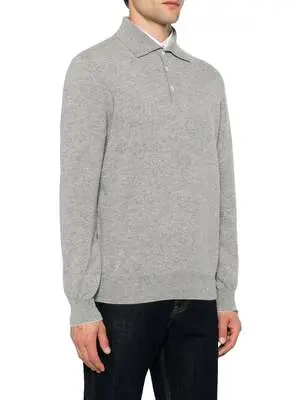 Brunello Cucinelli Cashmere Polo Style Sweater