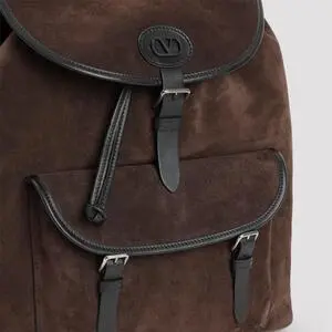 Valentino Garavani Suede Backpack - Brown