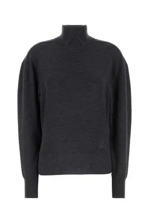 Burberry Dark Grey Wool Sweater - Gray
