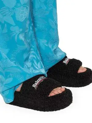 Balenciaga Slippers Platform In Shearling