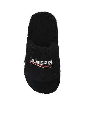 Balenciaga Slippers Platform In Shearling