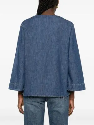 Valentino Garavani Vlogo Signature Denim Blouse - Multicolor