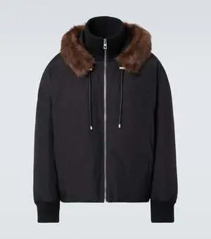 Loewe Shearling-trimmed Jacket - Black