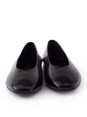 Prada Brushed Leather Ballerinas