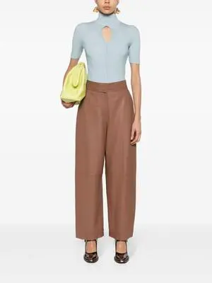 Fendi Pantaloni In Pelle
