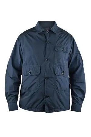 C.P. COMPANY Lens Detailed Over-shirt Jacket - Blue