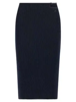 COURREGES Rib Knit Midi Skirt - Blue