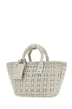 Balenciaga Sand Raffia Bistro Xs Handbag - Brown