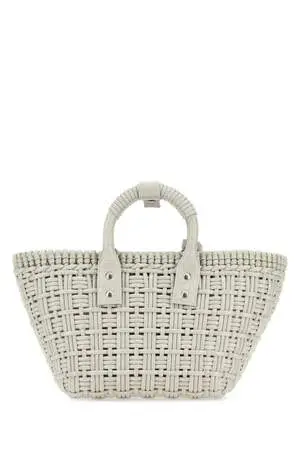 Balenciaga Sand Raffia Bistro Xs Handbag - Brown