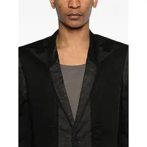 Rick Owens Paneled Cotton Blazer