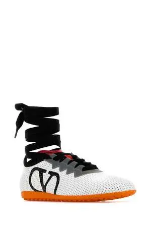Valentino Garavani Nappa Leather Chromathon Sneakers - White