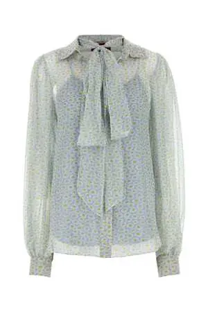 Gucci Printed Chiffon Shirt - Multicolor