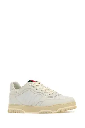 Gucci Leather Re-web Sneakers