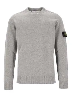 Stone Island Lambswool Crew Neck Sweater - Gray