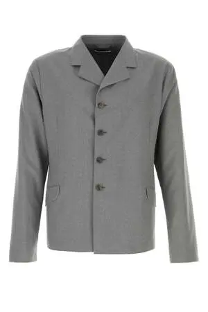 JIL SANDER Grey Wool Blazer - Gray