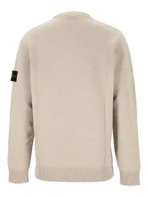 Stone Island Lambswool Crew Neck Sweater - Cream