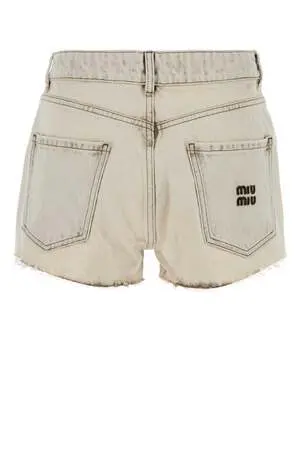Miu Miu Denim Shorts - White