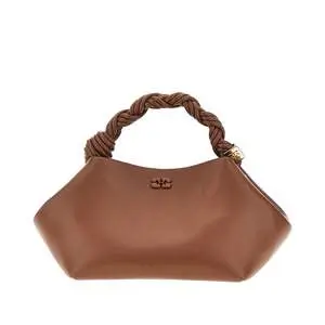 GANNI Recycled Leather Small 'bou' Bag - Brown