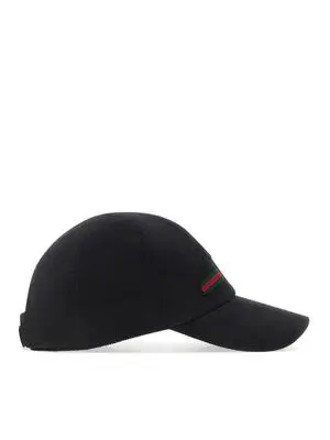 Gucci Cotton Baseball Cap With Embroidery