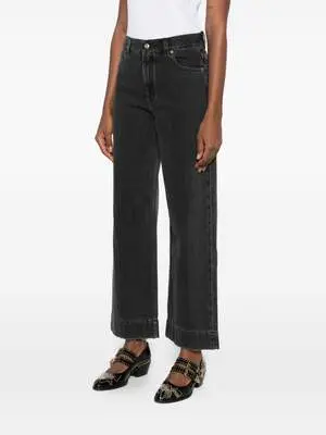 Chloé Wide Leg Cropped Jeans