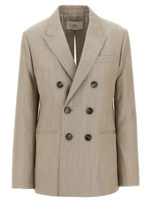 AMI Paris Maxi Split Blazer - Cream