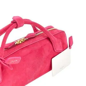 Alaïa Suede Leather Clutch - Pink