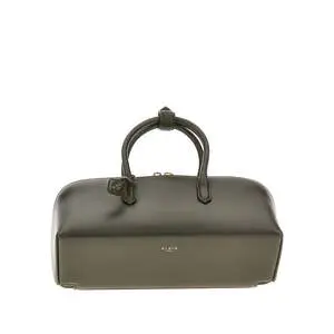 Alaïa ALAÏA Box Leather Small Delta Bag Green