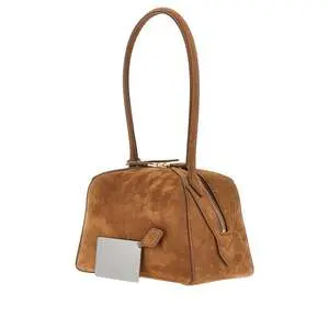 Alaïa Nubuck Leather Small 'le Bouledogue' Bag - Brown