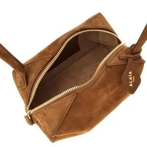 Alaïa Nubuck Leather Small 'le Bouledogue' Bag - Brown