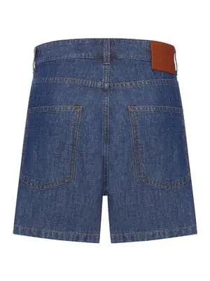 Fendi Chambray Denim Shorts - Blue