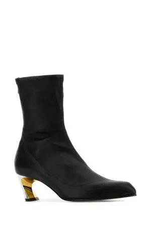 Alexander McQueen Leather Armadillo Ankle Boots