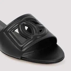 Dolce & Gabbana Flat Slides Sandals - Black