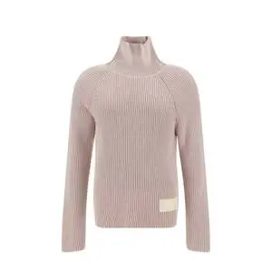 AMI Paris Turtleneck Sweater - Pink