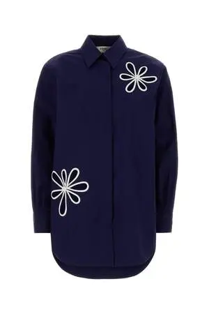 Fendi Navy Poplin Shirt - Blue