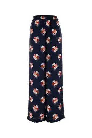 Fendi Printed Silk Wide-leg Pant - Multicolor