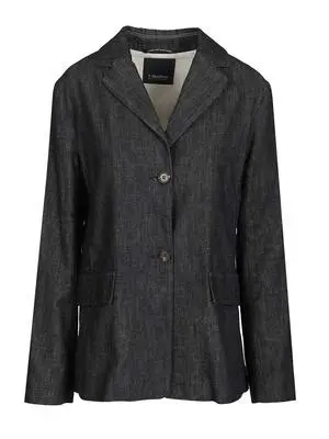 Max Mara Leone Stretch Denim Jacket - Blue