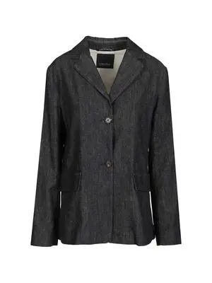 Max Mara Leone Stretch Denim Jacket - Blue