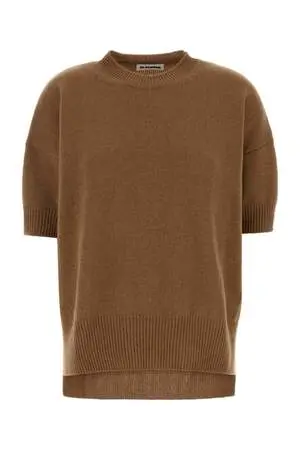 JIL SANDER Camel Cashmere Sweater - Brown