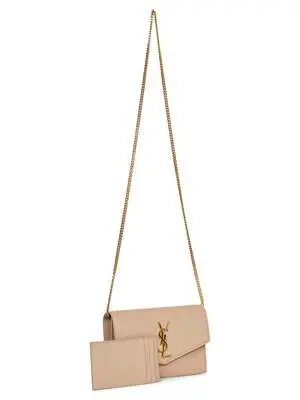 Saint Laurent Dark Beige Uptown Chain Wallet