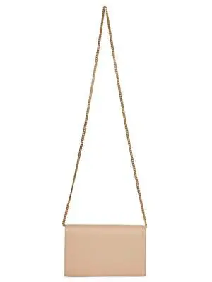 Saint Laurent Dark Beige Uptown Chain Wallet