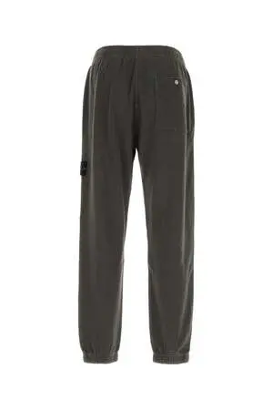 Stone Island Charcoal Cotton Joggers - Gray