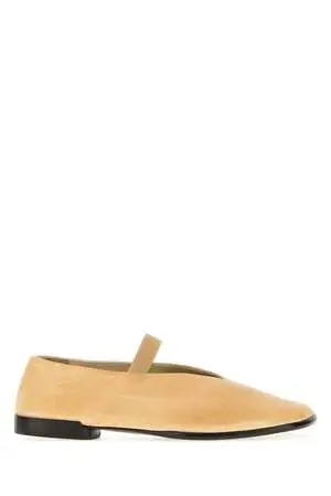LEMAIRE Beige Leather Glove Ballerinas - Brown