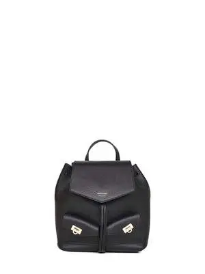 FERRAGAMO Black Harley Backpack - Multicolor