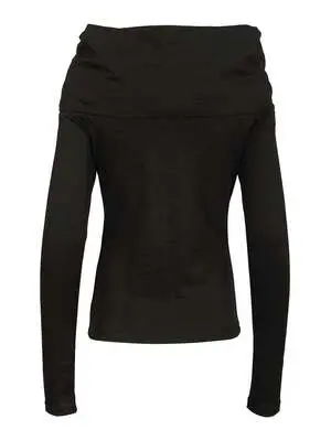 Max Mara Orafo Off-shoulder Top In Virgin Wool