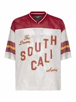 Amiri Ivory South Cali Openwork Leather Jersey - Multicolor