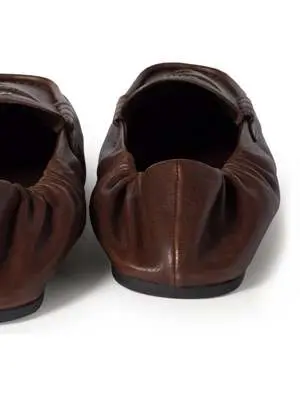 Miu Miu Nappa Leather Ruffled Loafers - Multicolor